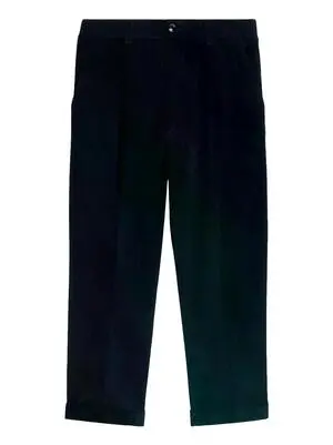 AMI Paris Tapered-leg Corduroy Trousers - Blue