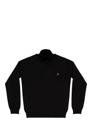PELO FOUNDATION Border Collie Patch Roll Neck Jumper - Black