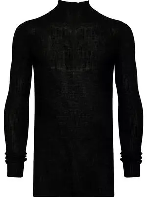 Rick Owens Ribbed-knit Wool Jumper - Black