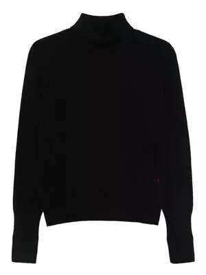 Victoria Beckham Roll-neck Wool Sweater - Black
