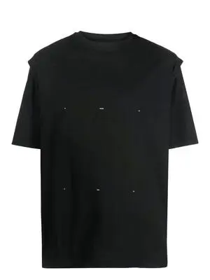 HELIOT EMIL Outline Logo Cotton T-shirt - Black