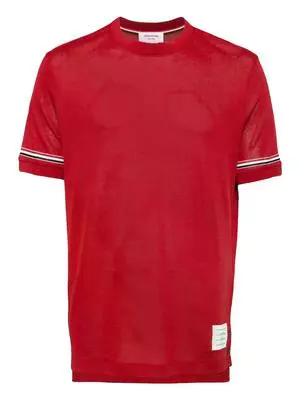 Thom Browne Cotton Stripe T-shirt - Red