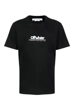 Off-White Logo-embroidered T-shirt - Black