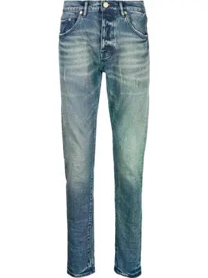 PURPLE BRAND P001 Low-rise Slim-leg Jeans - Blue