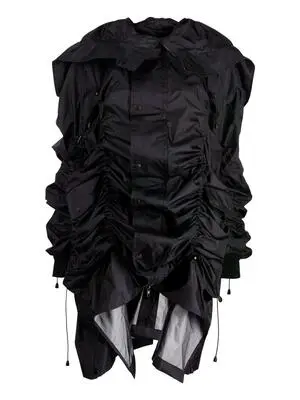 Junya Watanabe Gathered-detail Wool Jacket - Black