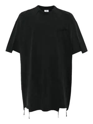 Vetements Embroidered Cotton T-shirt - Black