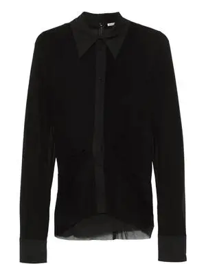 JIL SANDER Crepe Shirt - Black