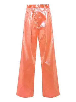 FORTE_FORTE Metallic Straight Trousers - Pink