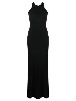 Elisabetta Franchi Embellished Open-back Gown - Black