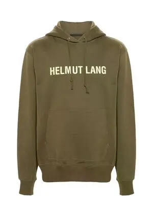 Helmut Lang Logo-print Cotton Hoodie - Brown