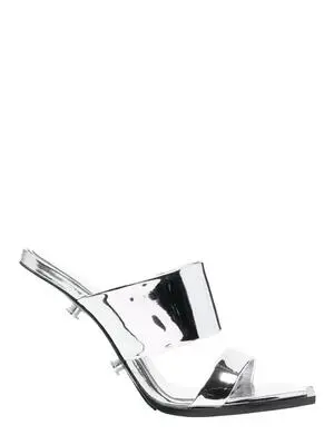 Alexander McQueen Shard 75mm Wedge Sandals - Silver