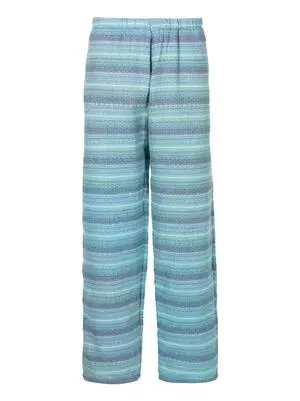 AMIR SLAMA Striped Jacquard Trousers - Blue