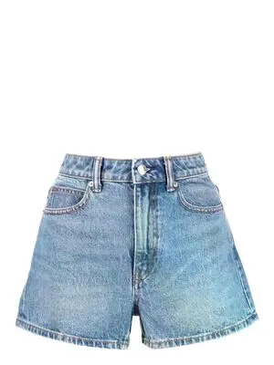 Alexander Wang Shorty High-rise Denim Short - Blue