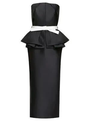 Dice Kayek Bow-detailing Midi Dress - Black