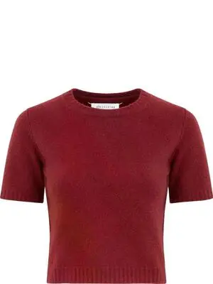 MAISON MARGIELA Cropped Wool Top - Red