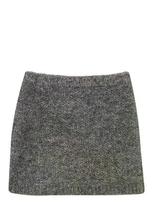 TWINSET High-waisted Bouclé Mini Skirt - Grey