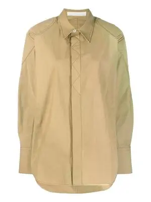 DION LEE Contrast Stitching Shirt Jacket - Neutrals