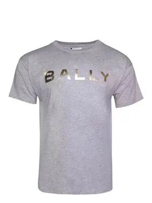 Bally Logo-print Mélange Cotton T-shirt - Grey