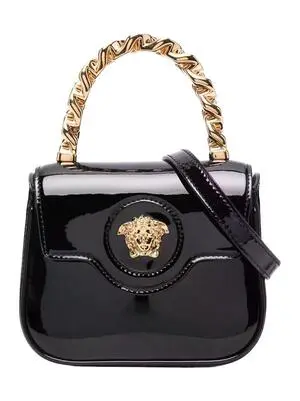 Versace La Medusa Patent Mini Bag - Black
