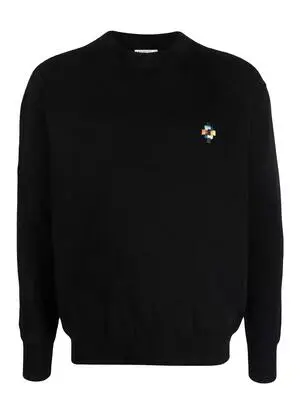 COUNTY OF MILAN Logo-embroidered Jumper - Black