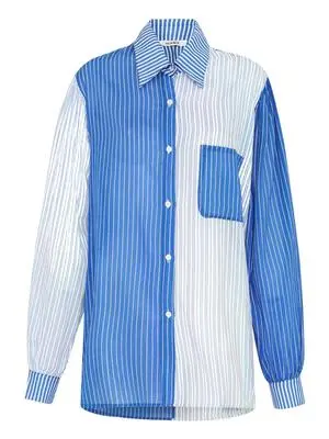 AMIR SLAMA Striped Shirt - Blue