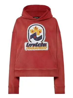 Dsquared2 Logo-appliqué Hoodie - Red