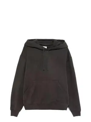 Saint Laurent Logo-embroidered Hoodie - Grey