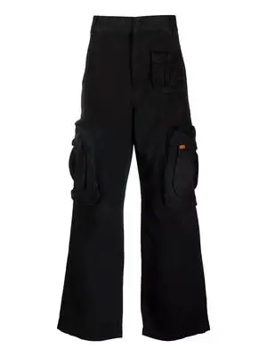 Heron Preston Straight-leg Multiple-pocket Trousers - Black