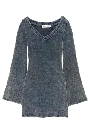 AYA MUSE Knitted Mini Dress - Blue