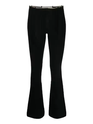 Alexander Wang Ribbed Chain-link Flared Trousers - Black