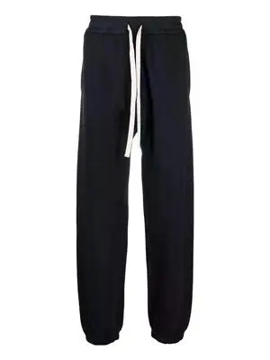 JIL SANDER Drawstring Cotton Track Pants - Blue