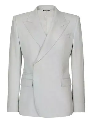 Dolce & Gabbana Single-breasted Wool Blazer - Grey