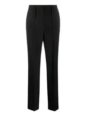 Fendi Tailored Virgin Wool Slim-cut Trousers - Black