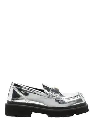 Dolce & Gabbana Logo-plaque Leather Brogues - Silver