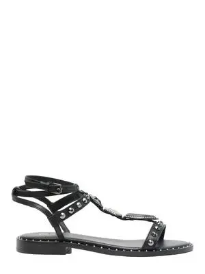 Ash Penny Buckled Sandals - Black