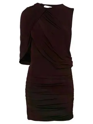 Magda Butrym Asymmetric Draped Mini Dress - Red