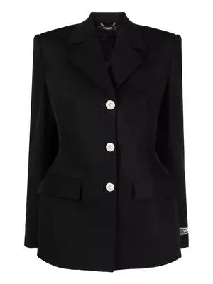 Versace Hourglass Single-breasted Blazer - Black