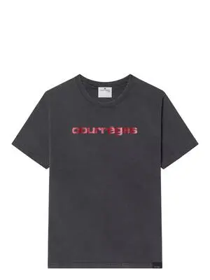 COURREGES Logo-print T-shirt - Grey