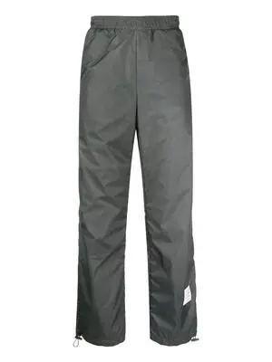 Thom Browne Logo-patch Sheer-ripstop Track Pants - Grey