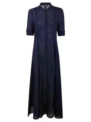 Emporio Armani Linen Midi Dress - Blue