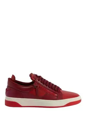 GIUSEPPE ZANOTTI Double-zip Low-top Sneakers - Red