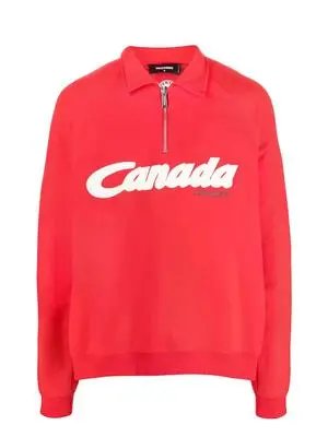 Dsquared2 Logo-print Cotton Sweatshirt - Red