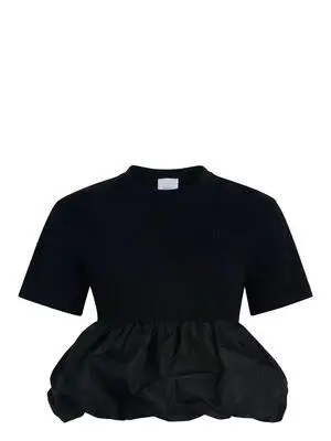 PATOU Ruffle-hem T-shirt - Black