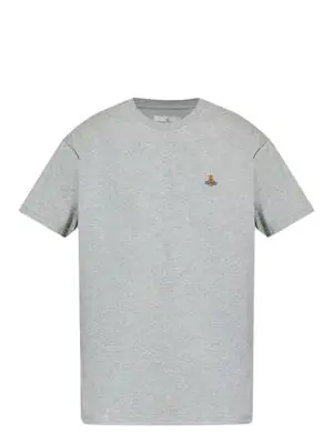 VIVIENNE WESTWOOD Embroidered-logo T-shirt - Grey