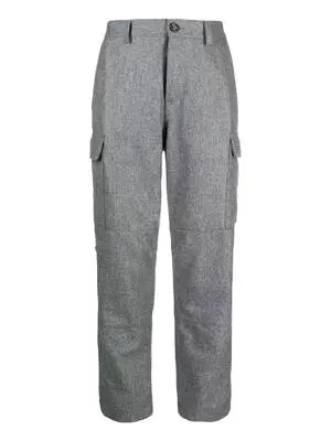 Brunello Cucinelli Straight-leg Wool Trousers - Grey