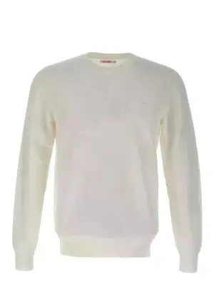 SUN 68 Cotton Crew Neck Jumper - Neutrals