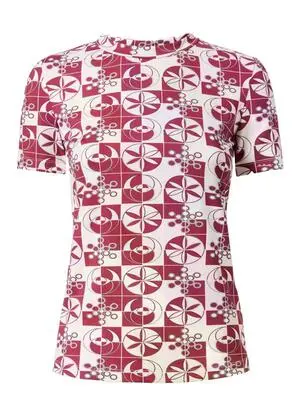 La DoubleJ Geometric-pattern Print T-shirt - Red