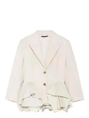 Viktor & Rolf Ruffled Gabardine Blazer - Neutrals
