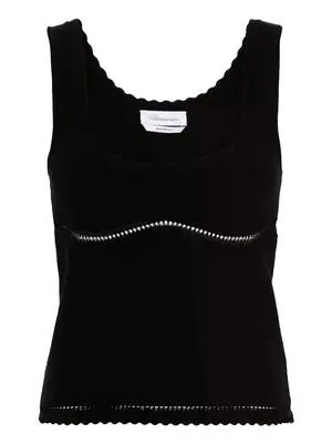 Blumarine Cut-out Detailed Tank Top - Black