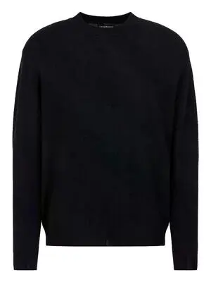 Emporio Armani Chevron-knit Sweater - Blue